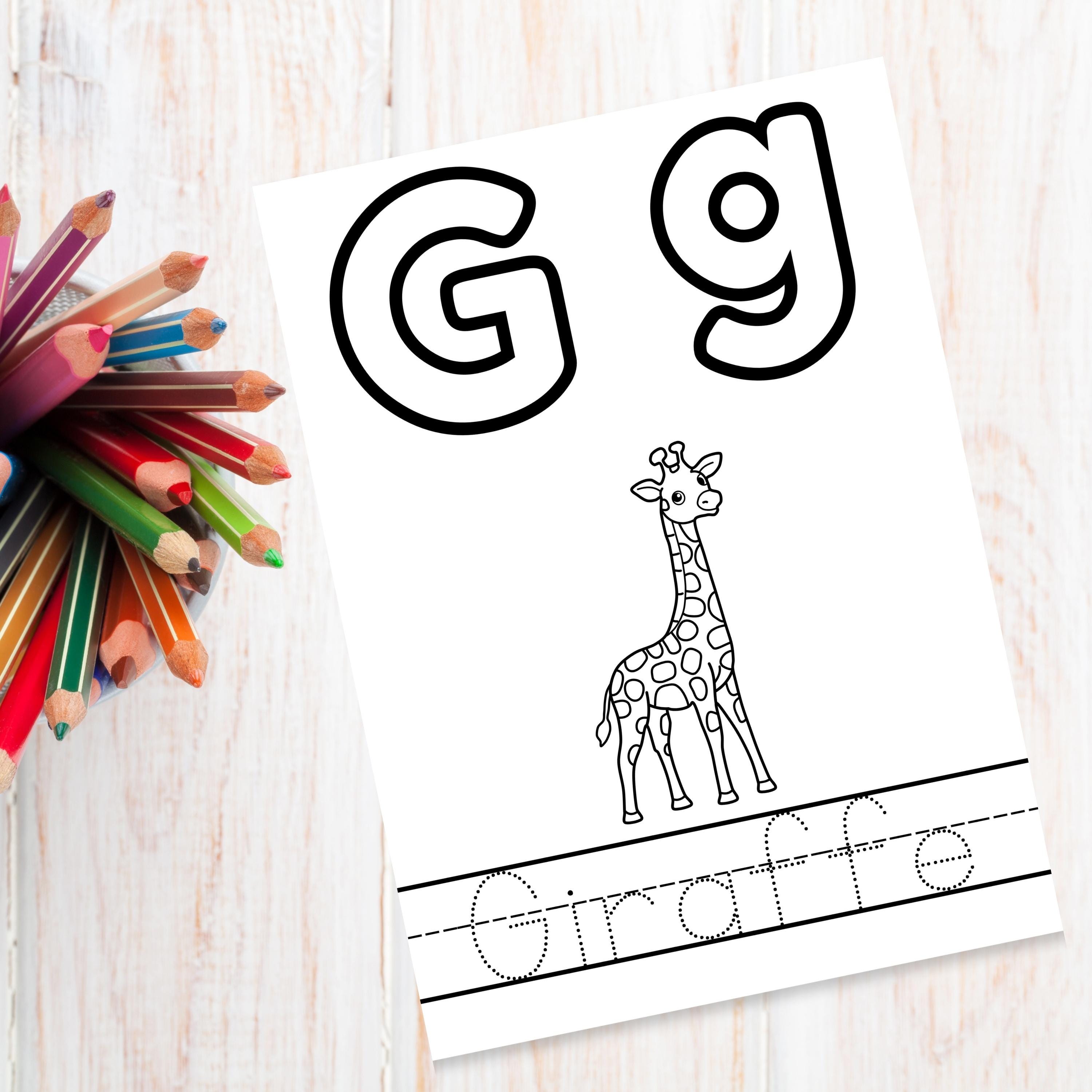 Alphabet Coloring & Tracing Worksheets: A-Z Printable (PDF Download) - Etsy
