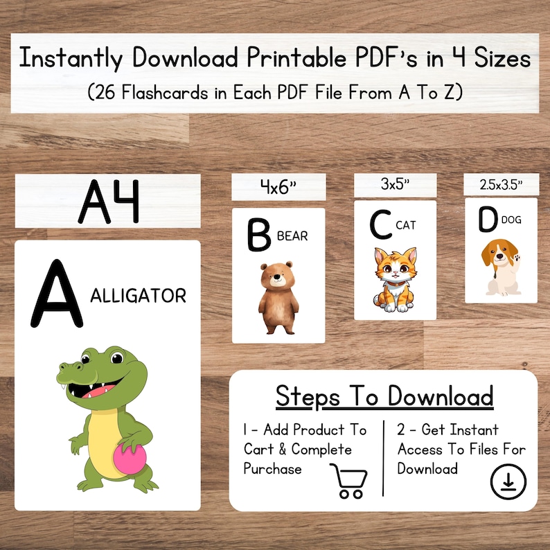 Animal ABC Flashcards | Printable Alphabet Cards for Toddlers ...