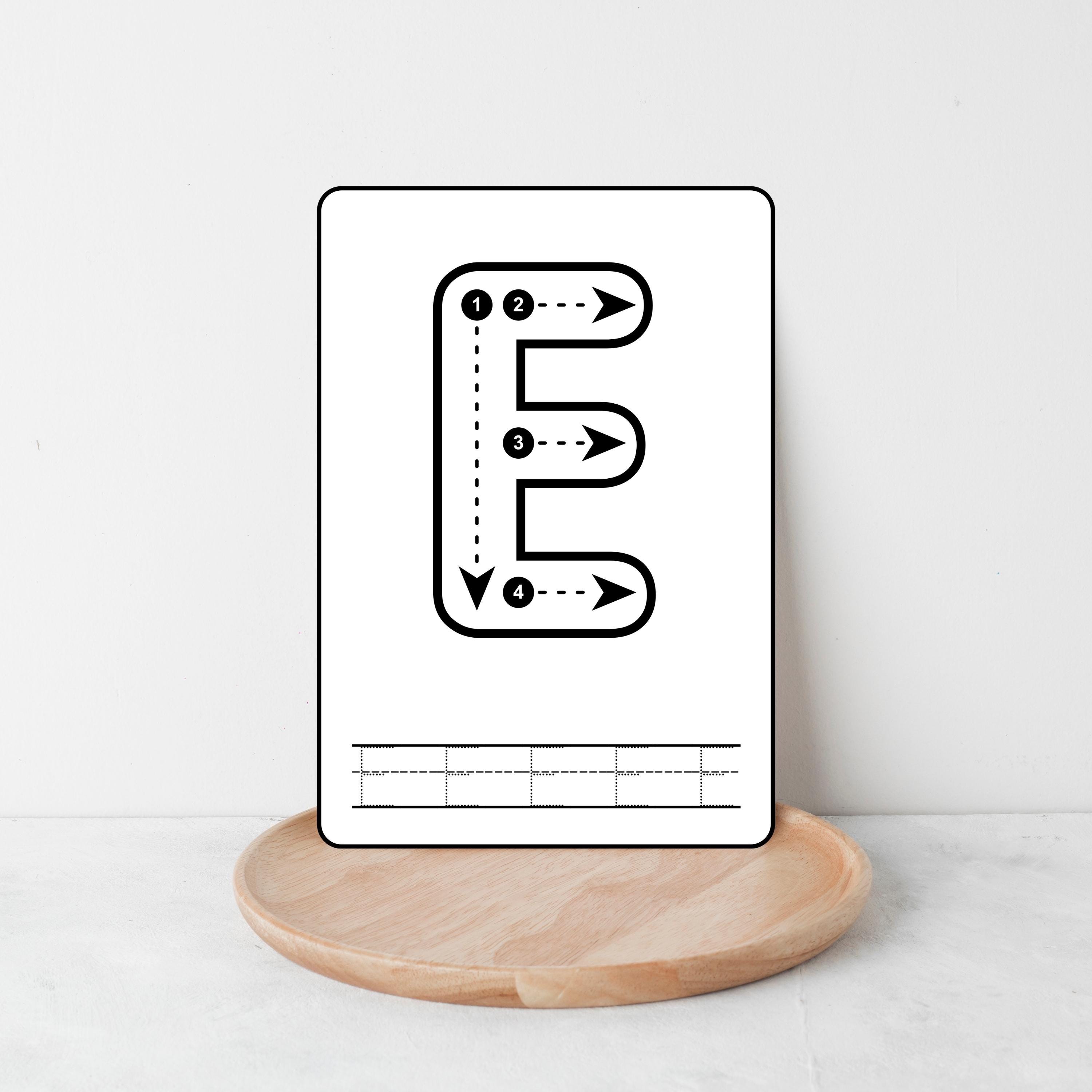52 Printable Tracing Alphabet Flashcards for Kids | ABC Letter Tracing ...