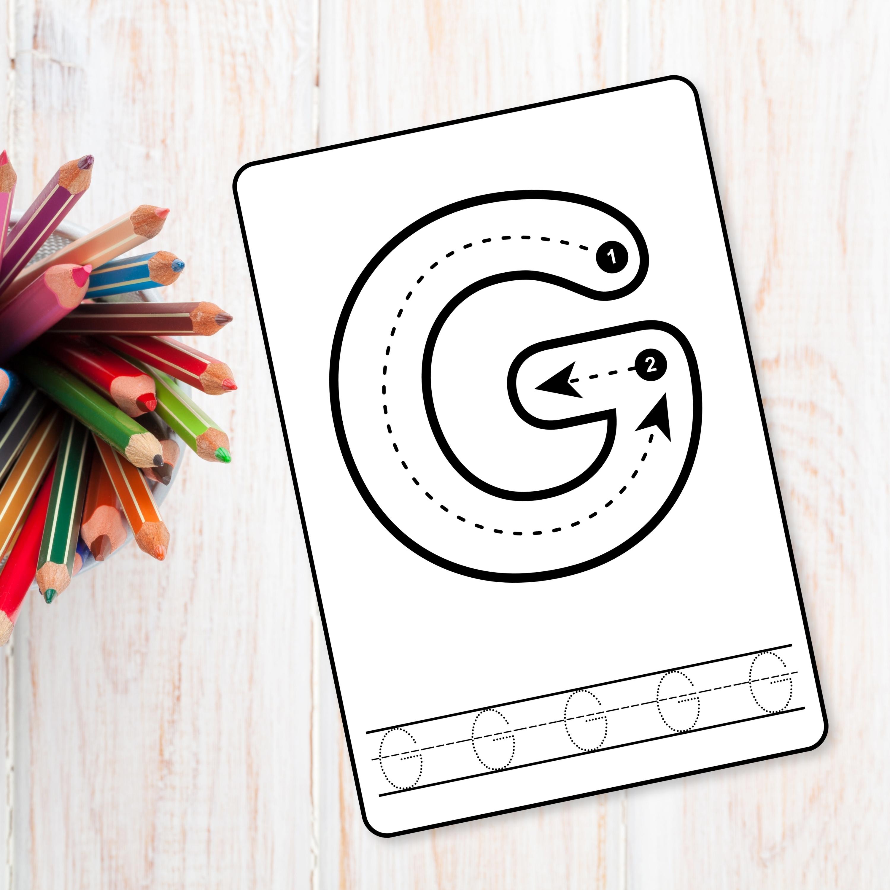 52 Printable Tracing Alphabet Flashcards for Kids | ABC Letter Tracing ...