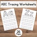 52 Printable Tracing Alphabet Flashcards for Kids | ABC Letter Tracing ...