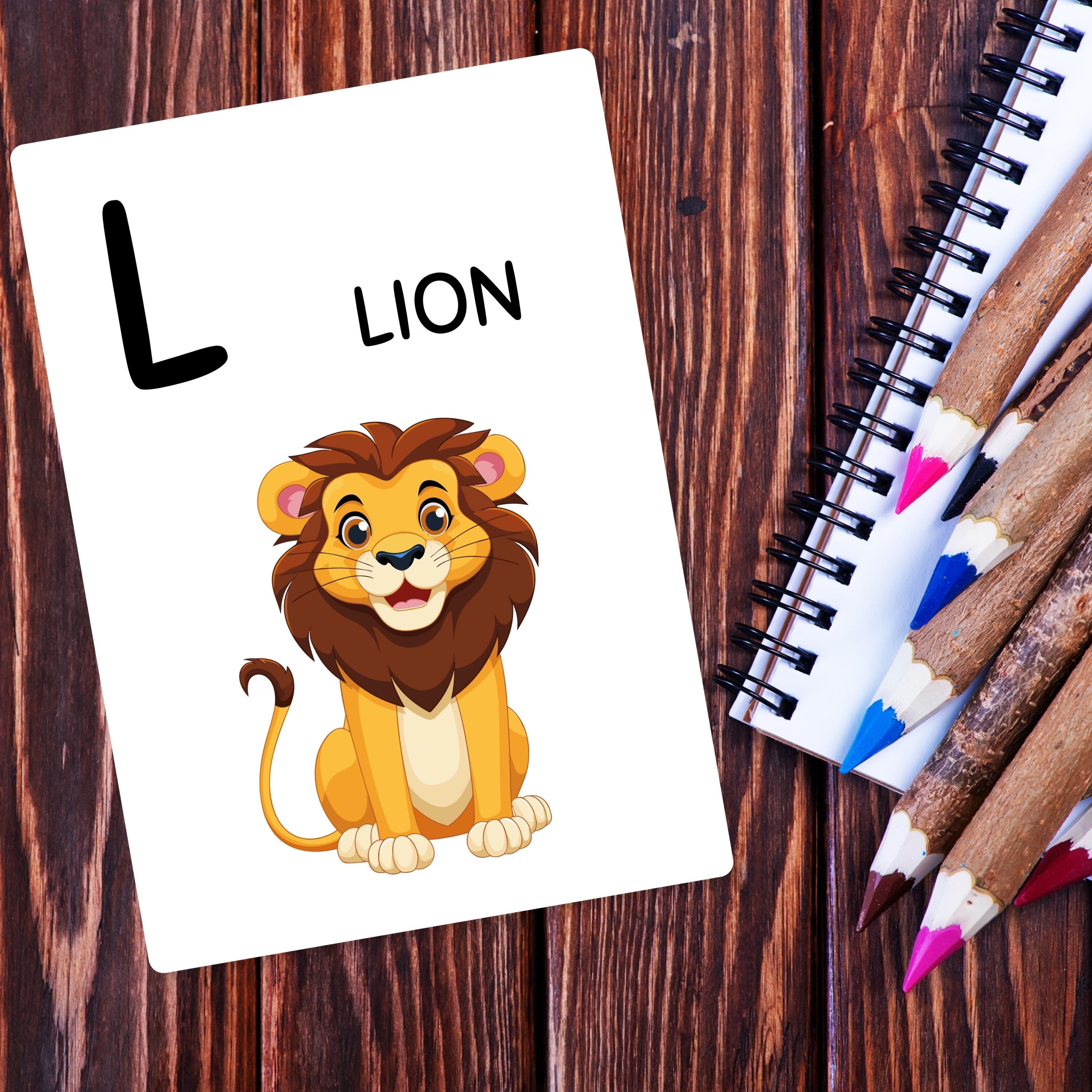 Printable ABC Flashcards: First Words, Montessori Homeschool (PDF) - Etsy