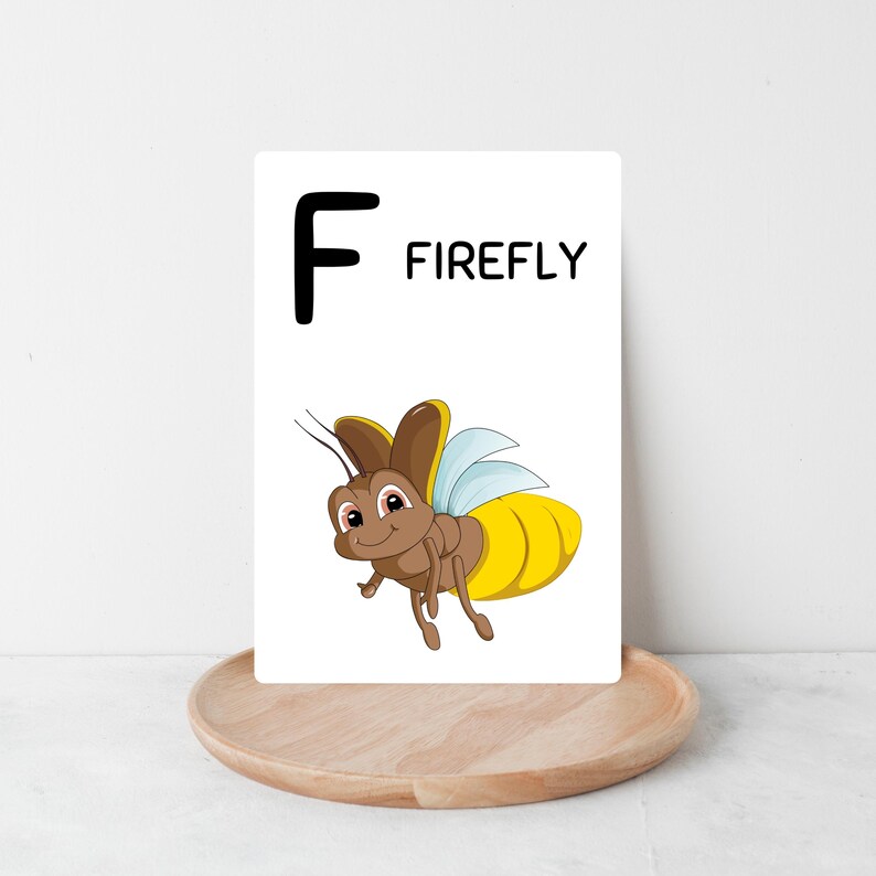 26 Insects ABC Printable Flashcards. Insects Alphabet Flash Cards for ...