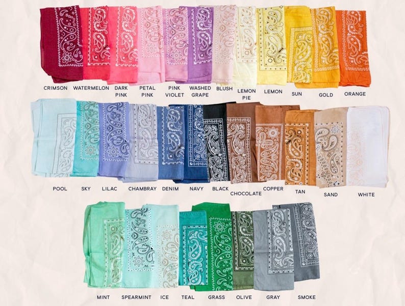 Custom Embroidered Bandana: Personalized Cotton Bachelorette Gift - Etsy