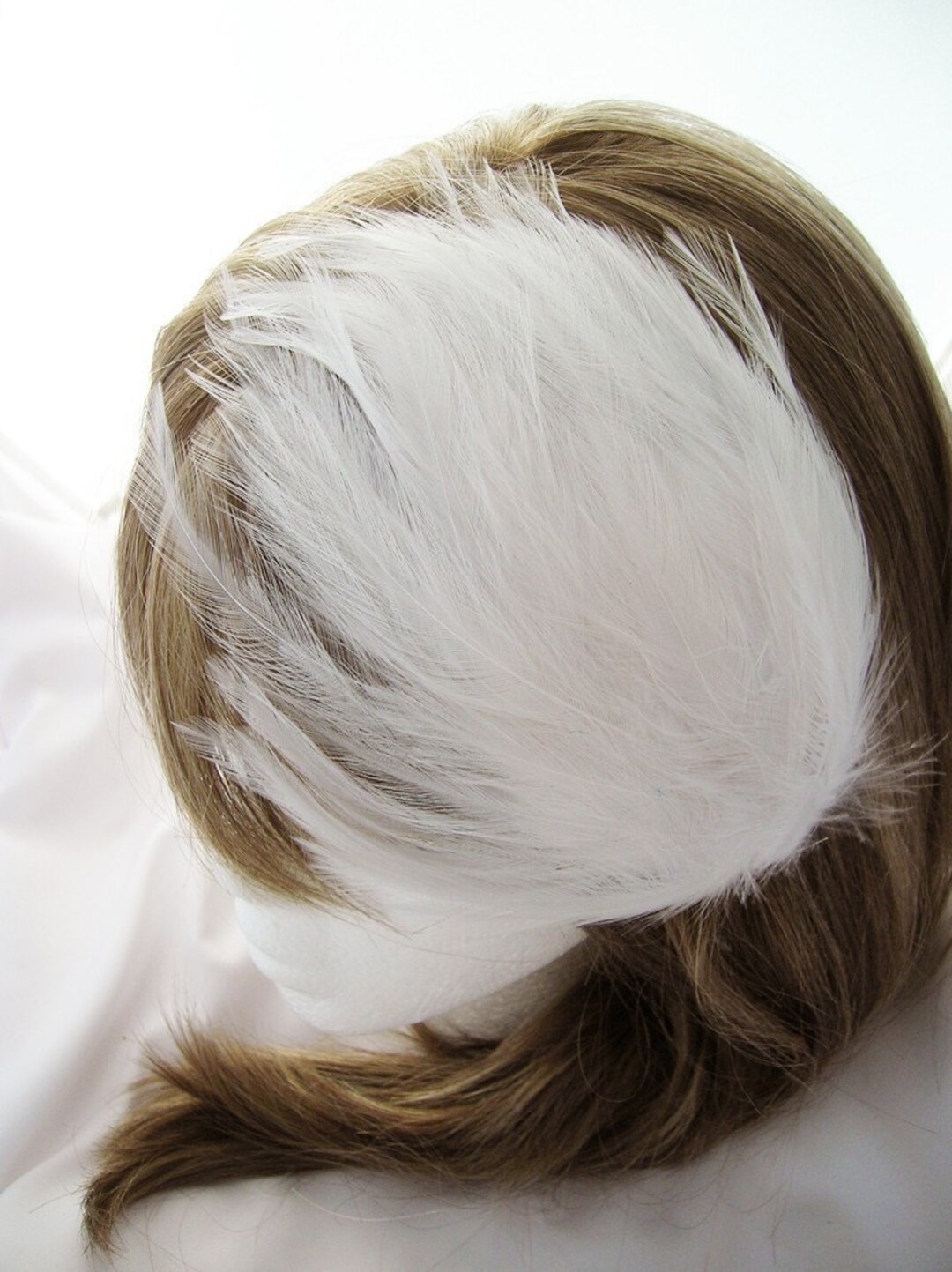 WHITE Feather Pad rooster Feather Applique for Millinery,mardi Gras ...