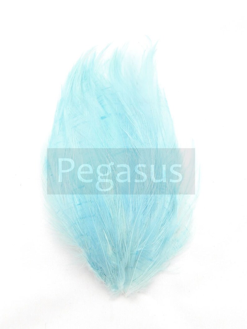 BABY BLUE Feather Pad (rooster Feather) Applique for Millinery,mardi ...