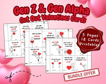 Slang Valentine's Cards Printable - Etsy