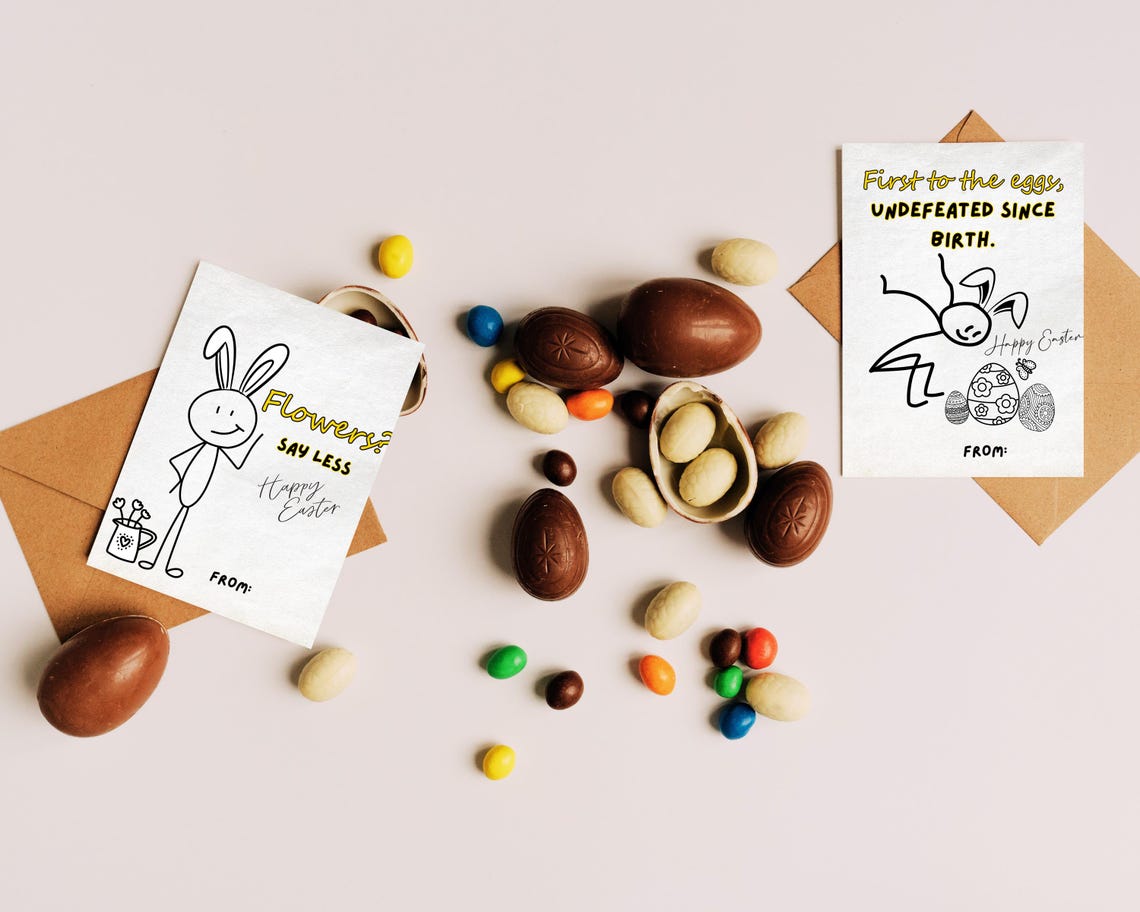 Funny Gen Alpha & Gen Z Easter Cards, Printable Meme Cards for Kids ...