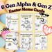 Funny Gen Alpha & Gen Z Easter Cards, Printable Meme Cards for Kids ...