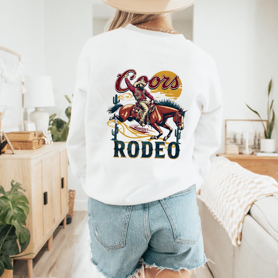 Coors Rodeo Sweatshirt, Western 90s Cowboy Hoodie, Retro Rodeo Outfit ...