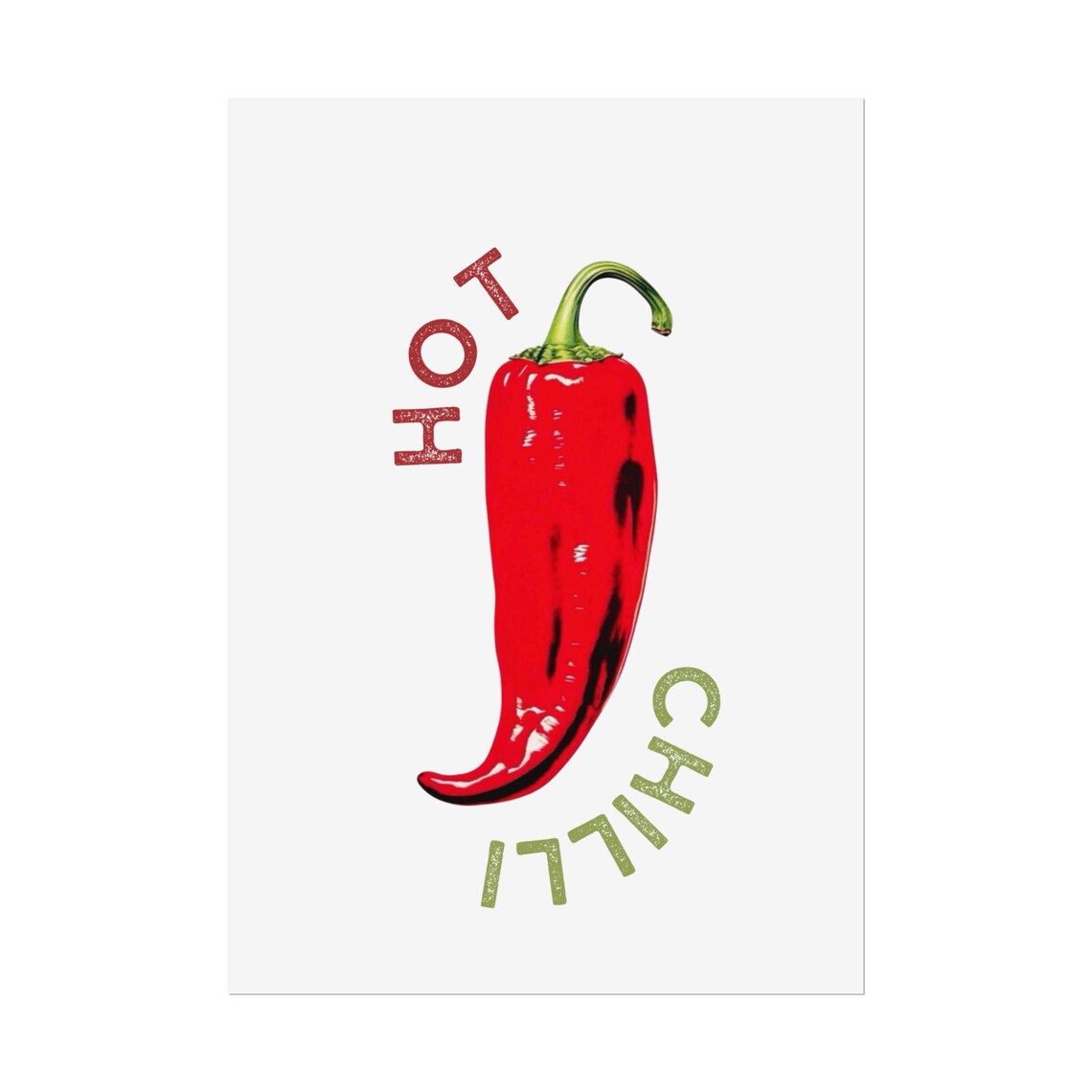 Too Hot Chilli Poster Digital Download Wall Art Bold Kitchen Decor - Etsy