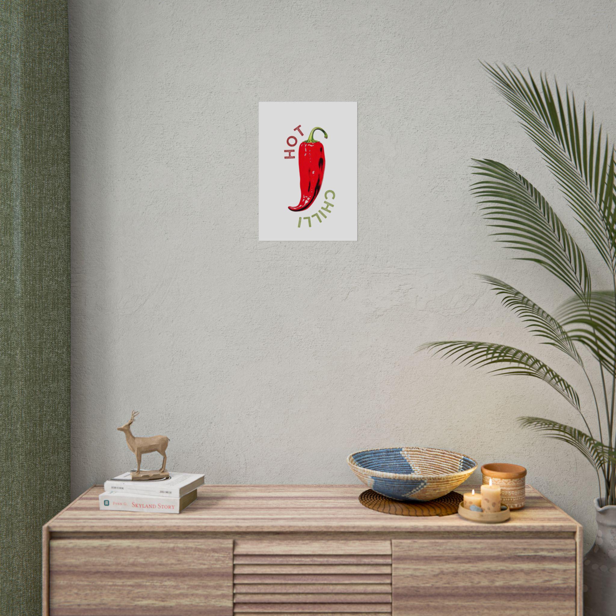 Too Hot Chilli Poster Digital Download Wall Art Bold Kitchen Decor - Etsy
