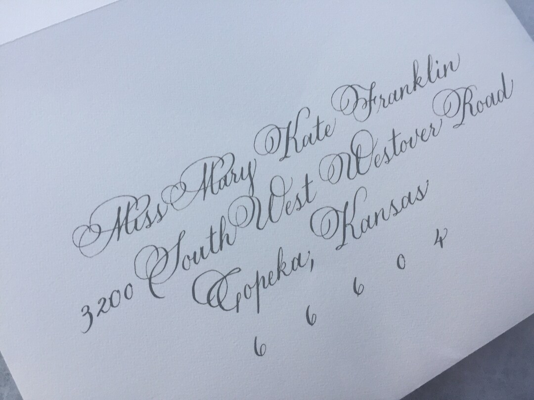 Traditional Calligraphy Wedding Invitation Addressing - Etsy