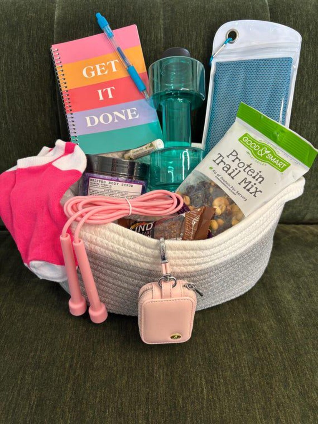 Fitness Gift Basket, Thinking of You Present for Gym Rat, Healthy Care ...