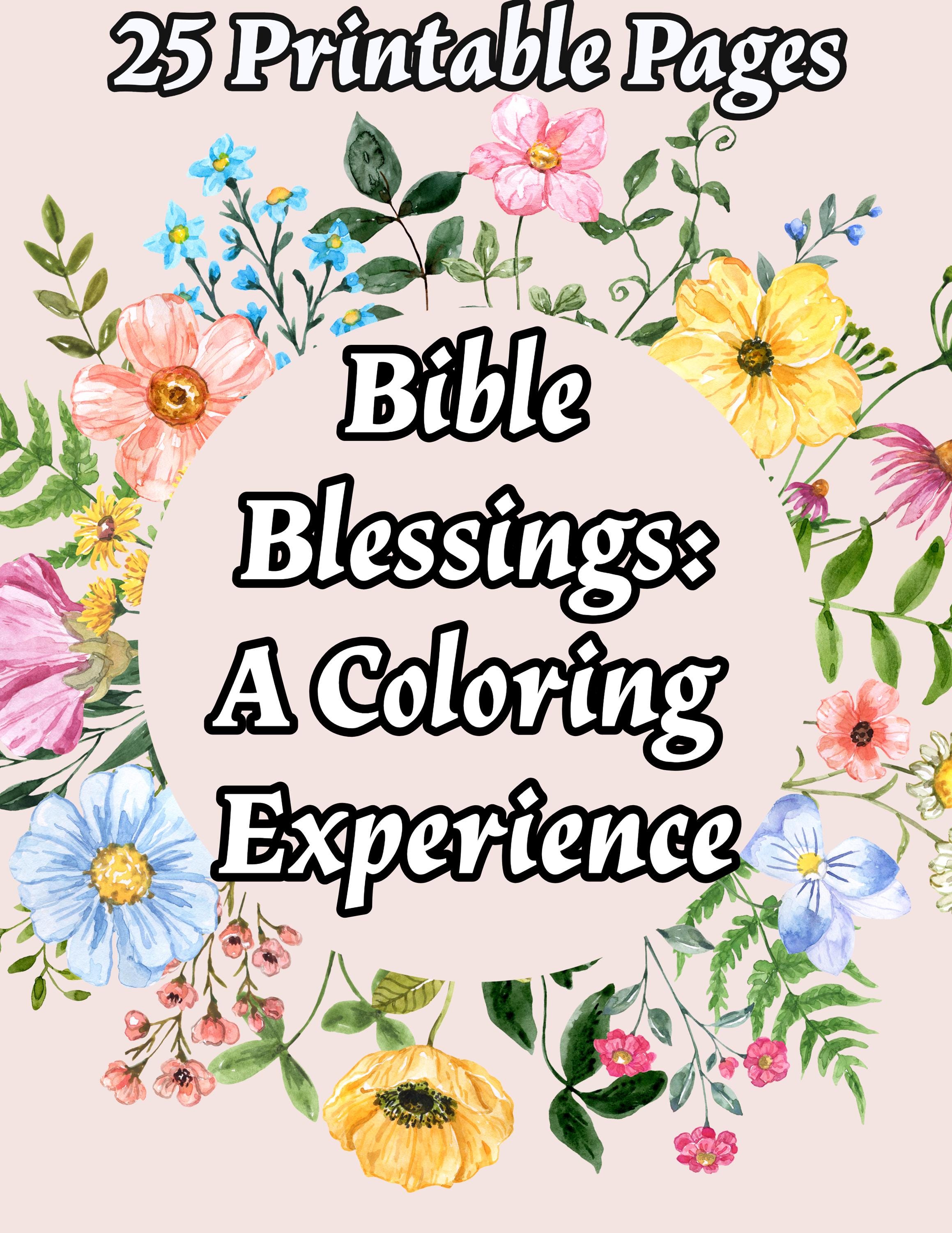 Printable Bible Blessings Coloring Book | 25 Pages of Faith-inspired ...