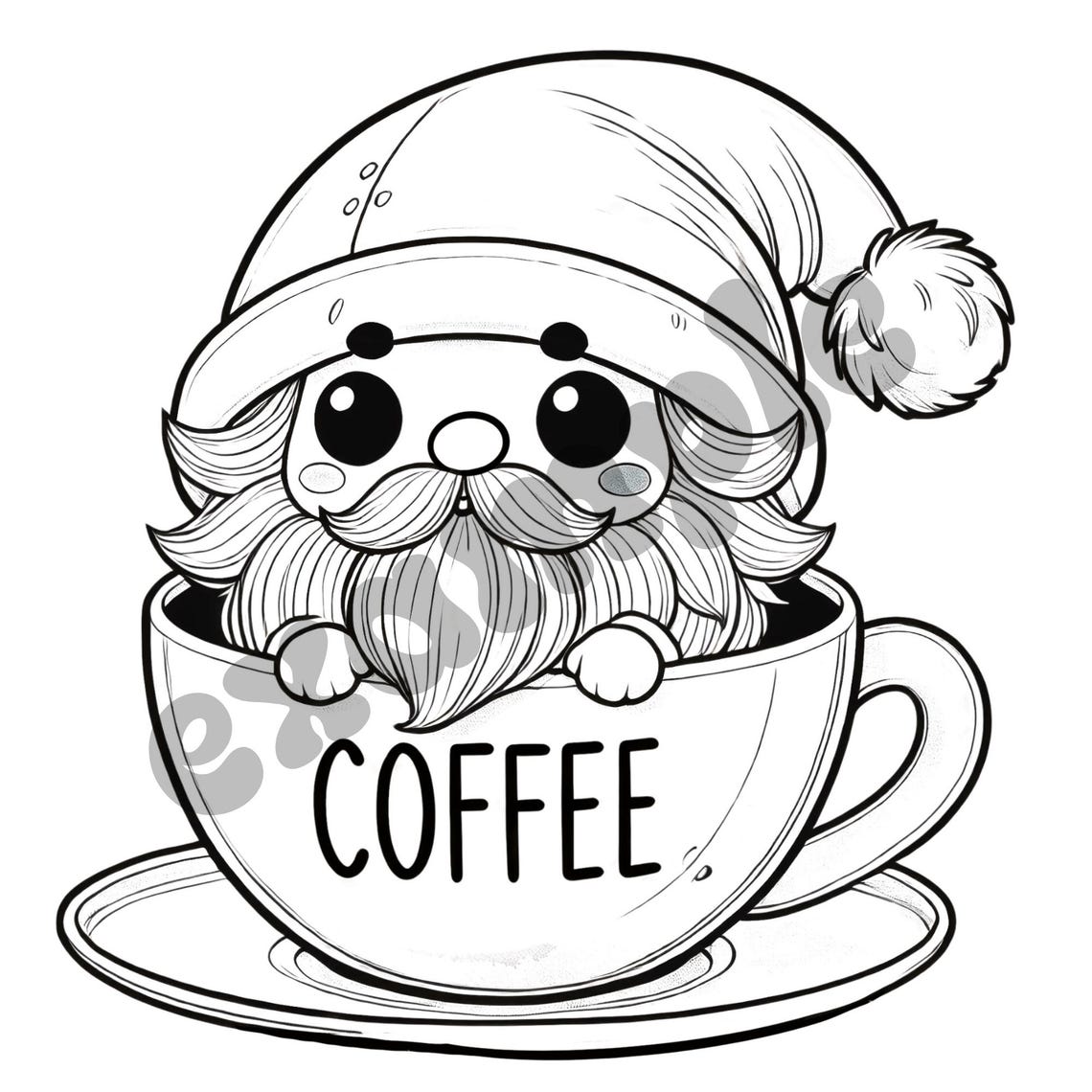 Coffee Gnome Coloring Pages, 18 Printable Gnome Coffee Art, Cute ...