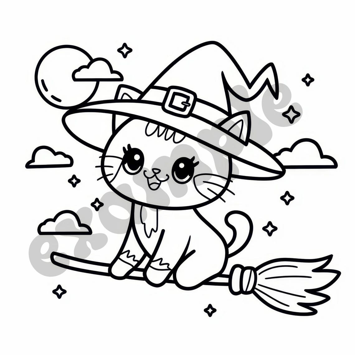 16 Cute Kitten Coloring Pages, Adorable Cat Printable, Fun Digital ...