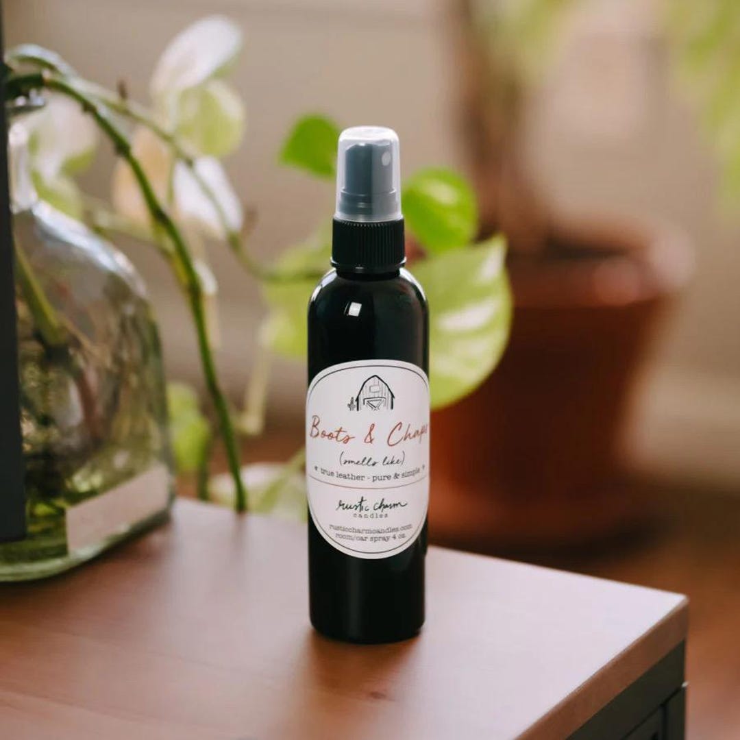 Leather Scented Room Car Air Freshener Fine Mist Spray by Rustic Charm ...
