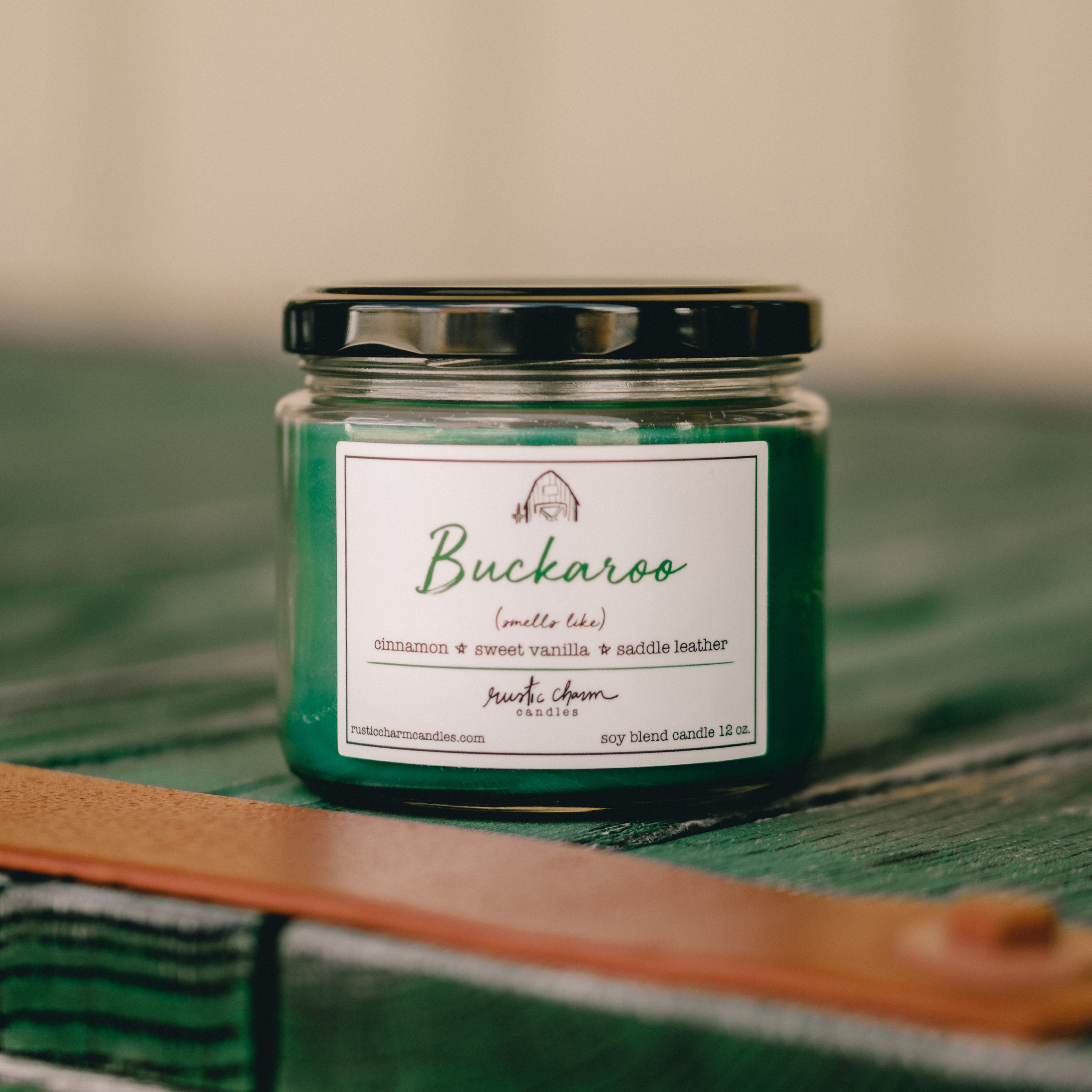 Buckaroo Cinnamon Vanilla Leather Candle Cotton Wick Rustic - Etsy