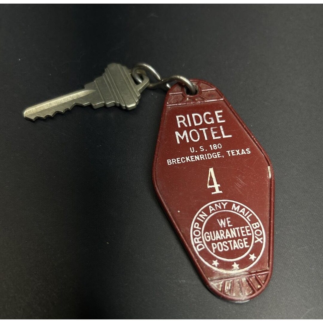 The Ridge Motel Hotel Room Key Fob & Key Breckenridge Texas TX 4 - Etsy