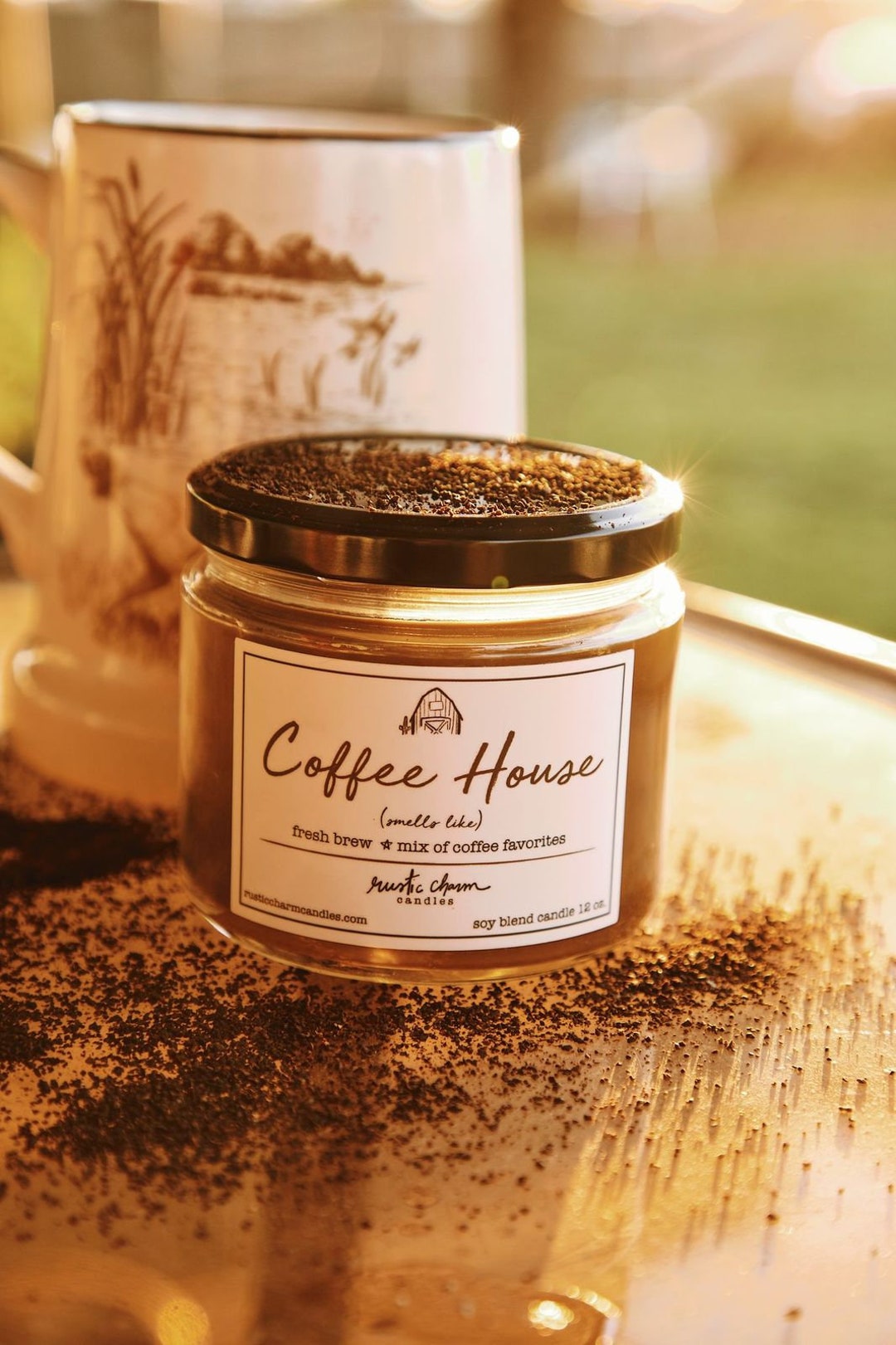 Coffee House Candle Cotton Wick Rustic Charm Coffee Scent Fall - Etsy