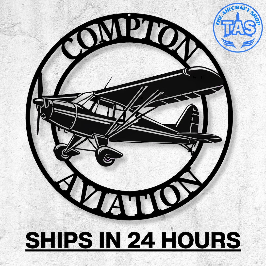 Personalized Metal Piper Pa-18 Super Cub Sign / Custom Aviation Decor ...