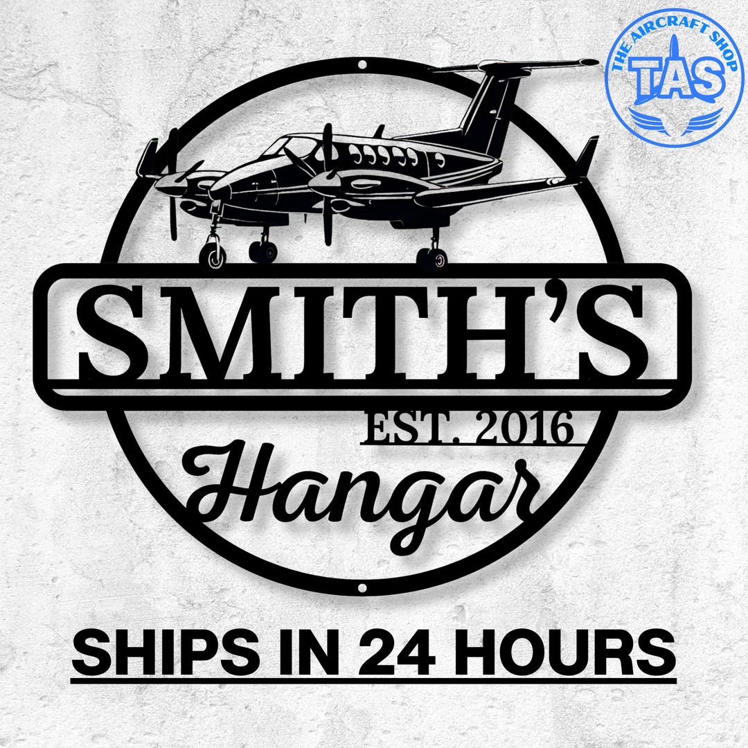 Personalized Metal Beechcraft King Air 350i Sign / Custom Pilot Name ...