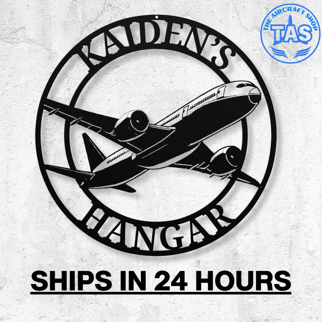 Personalized Metal Boeing 787 Sign / Custom Aviation Decor / Airplane ...