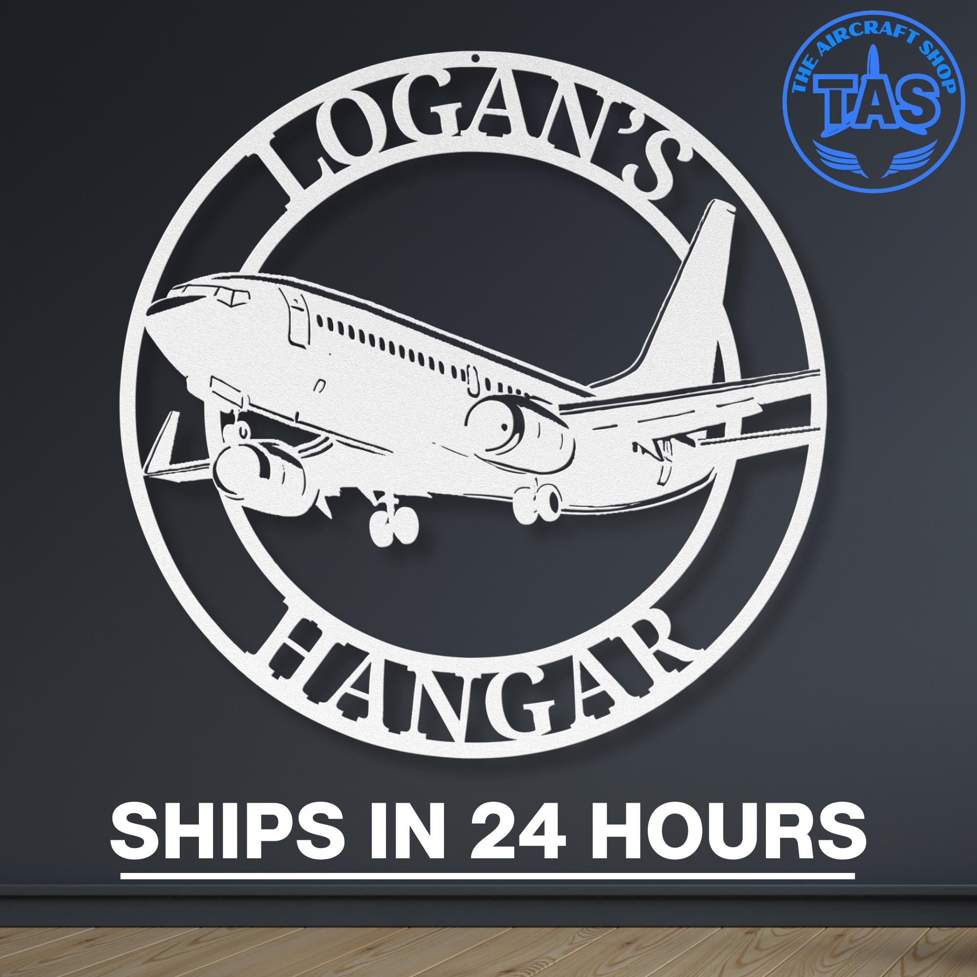 Personalized Metal Boeing 737 Sign / Custom Aviation Decor / Airplane ...