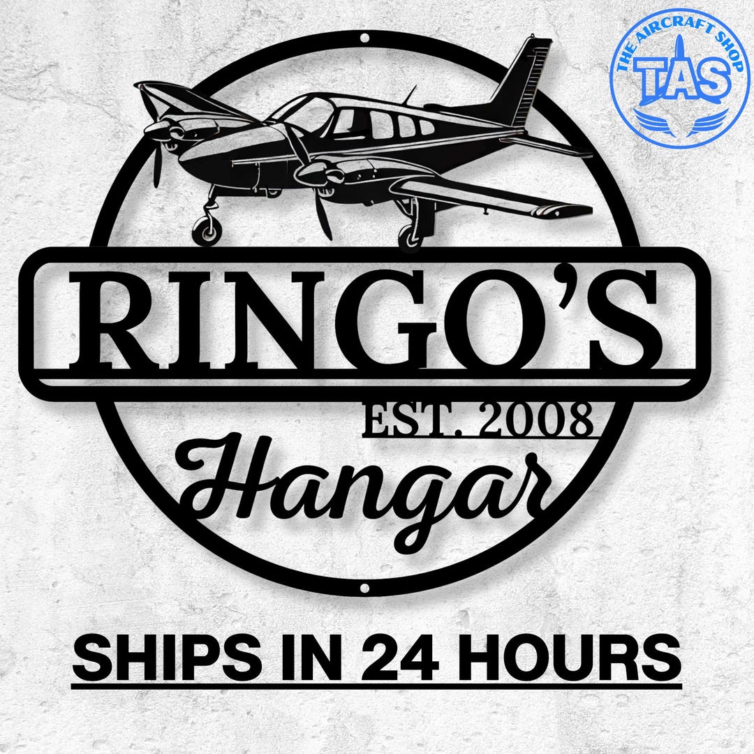 Personalized Metal Beechcraft Baron G58 Sign / Custom Pilot Name Sign ...