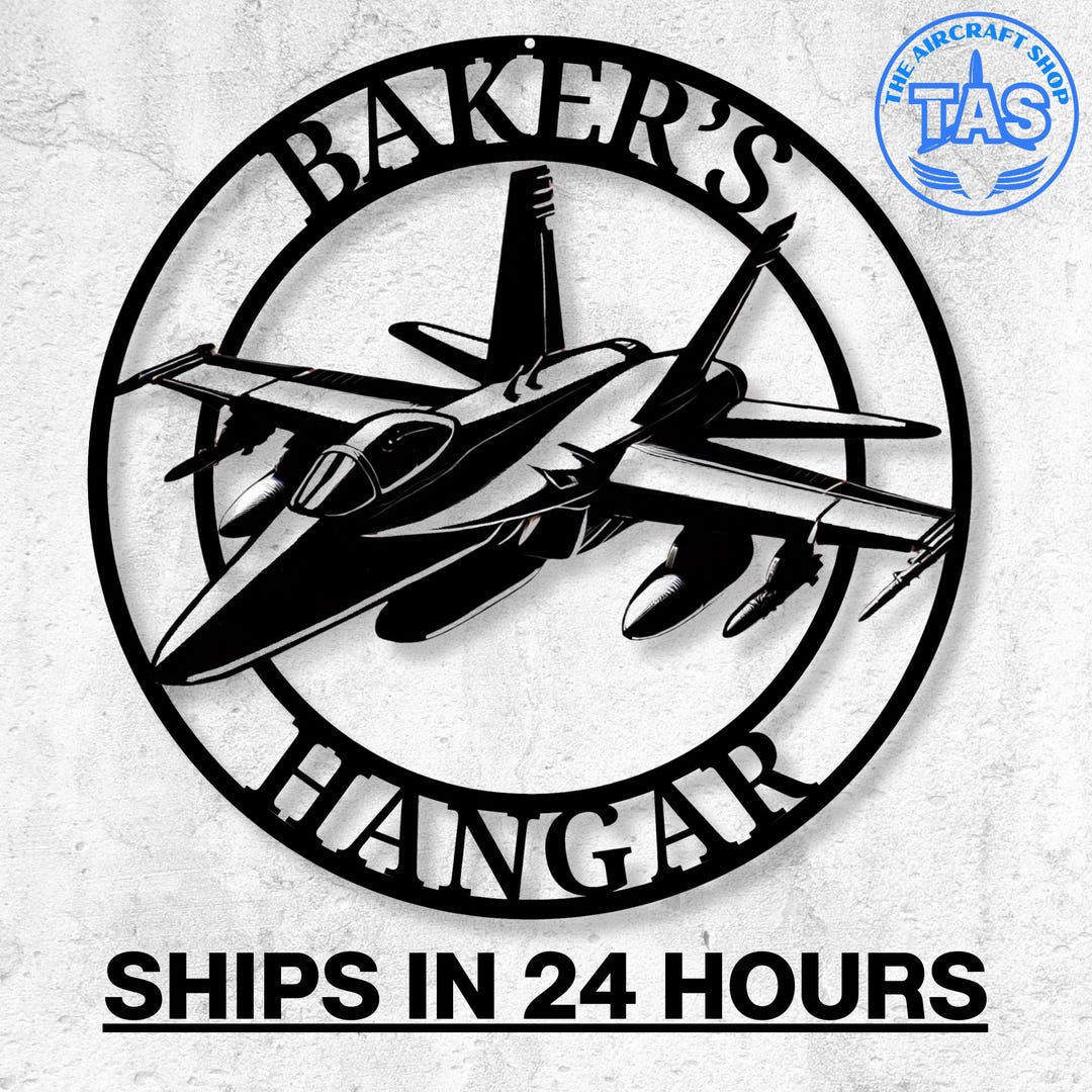 Personalized Metal Aircraft Hangar Sign - Custom Pilot Name Sign ...