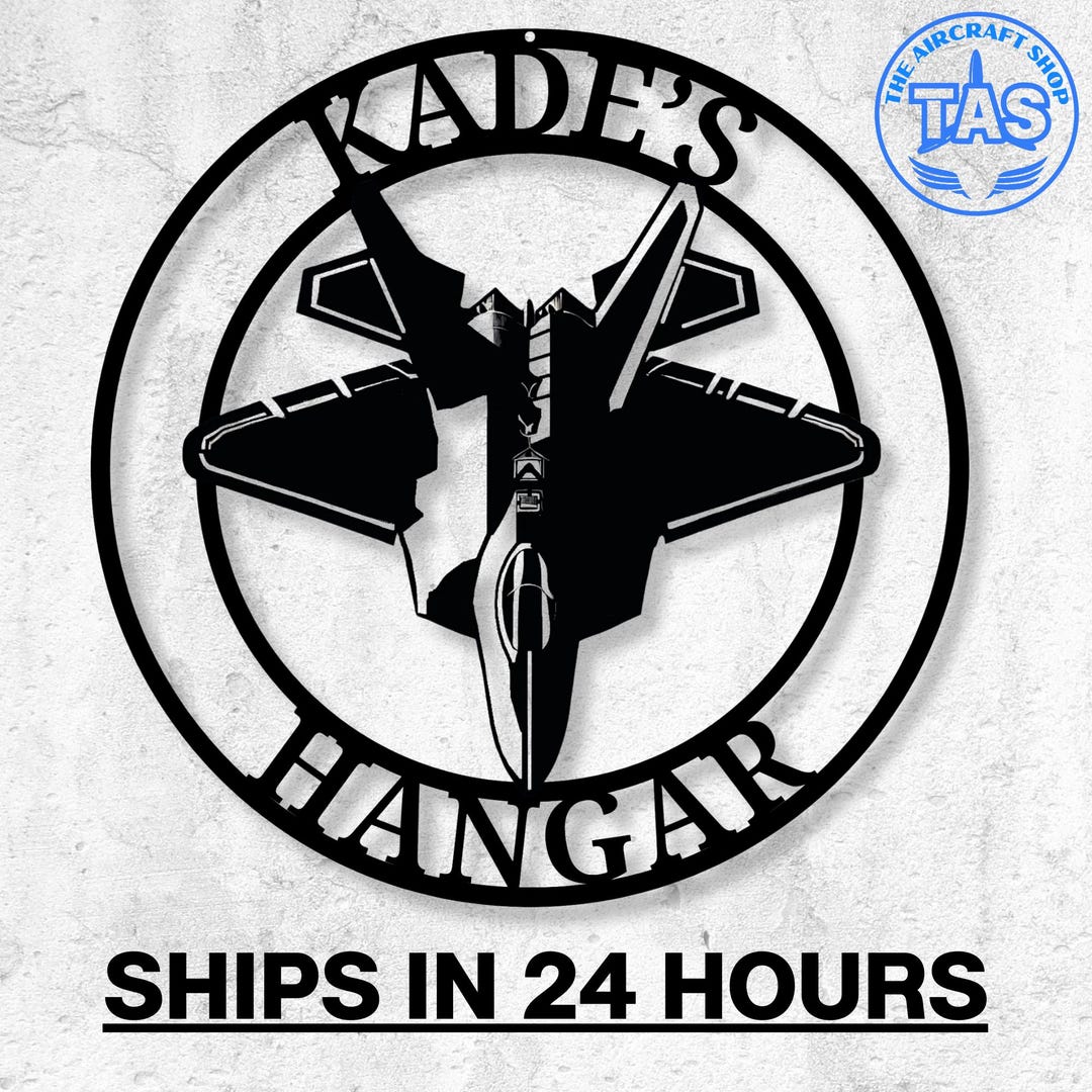 Personalized Metal F-22 Raptor Sign / Custom Aviation Decor / Airplane ...