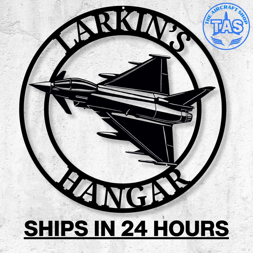 Personalized Metal Typhoon Jet Sign / Custom Aviation Decor / Airplane ...