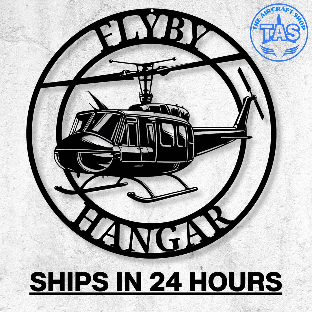Personalized Metal Huey Helicopter Sign / Custom Aviation Decor ...