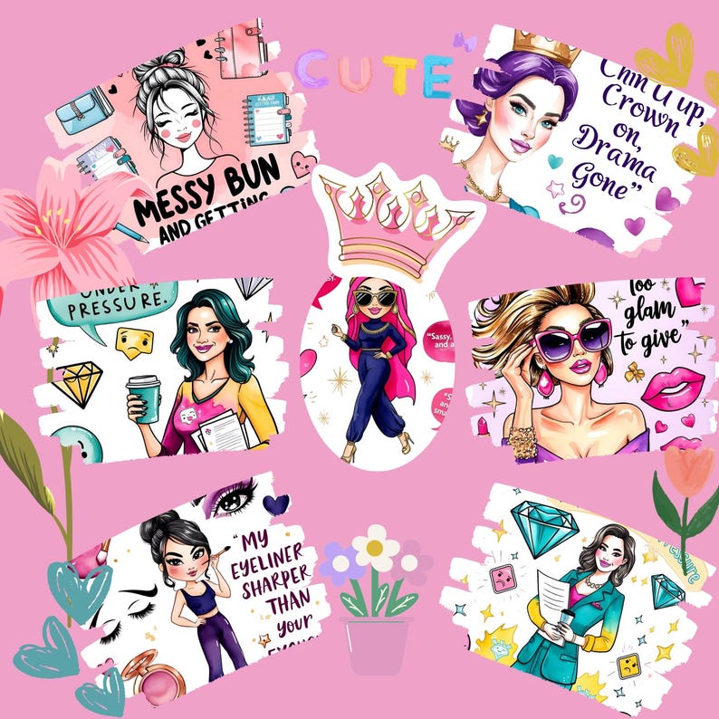 Sassy Motivational Quotes 28 PCS PNG, Boho Inspirational Quotes ...