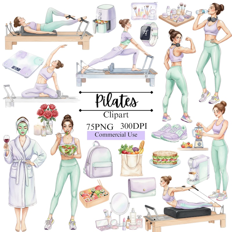 Pilates Sticker Digital - Etsy UK