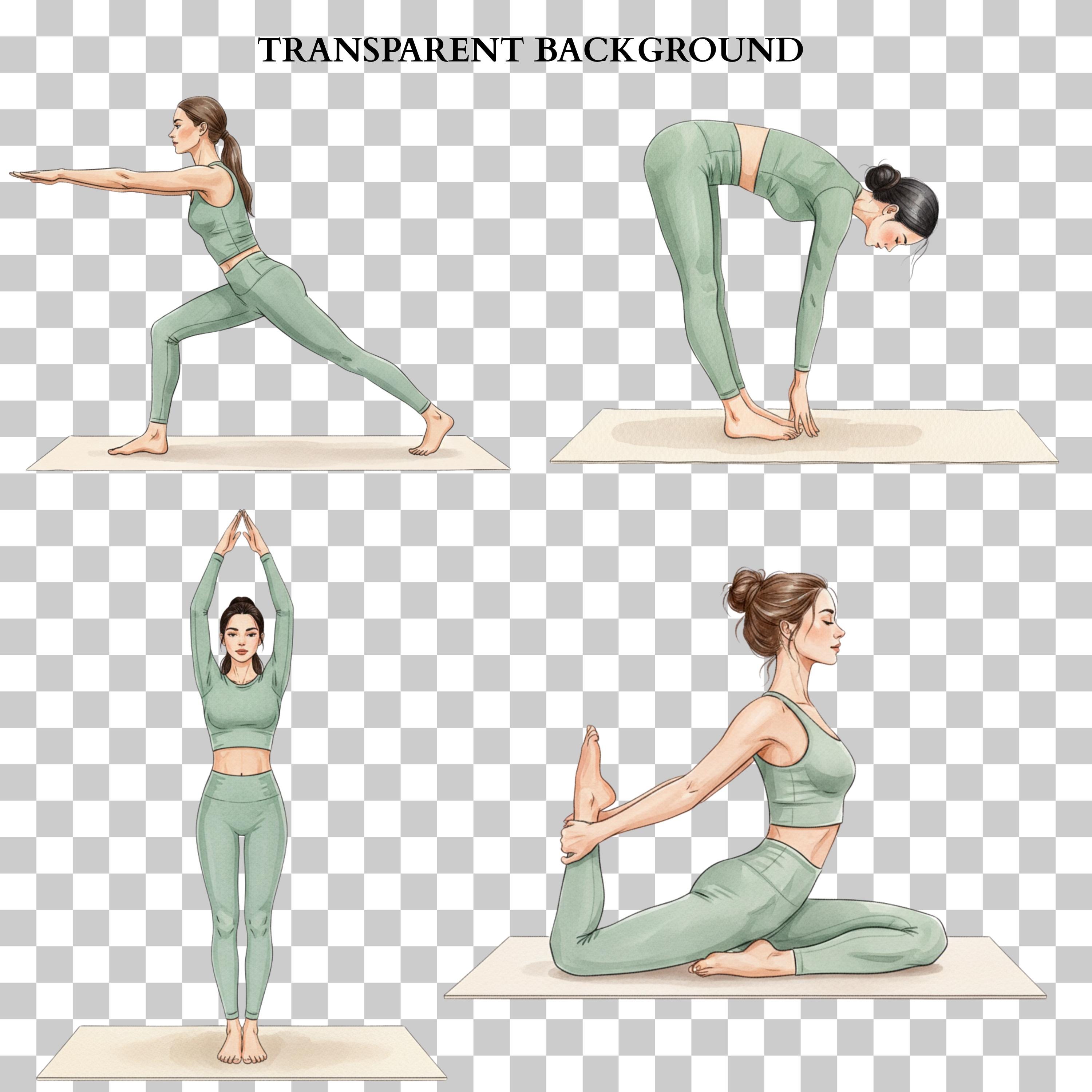 Watercolor Yoga Clipart Bundle | Meditation & Self Care | Relaxation ...