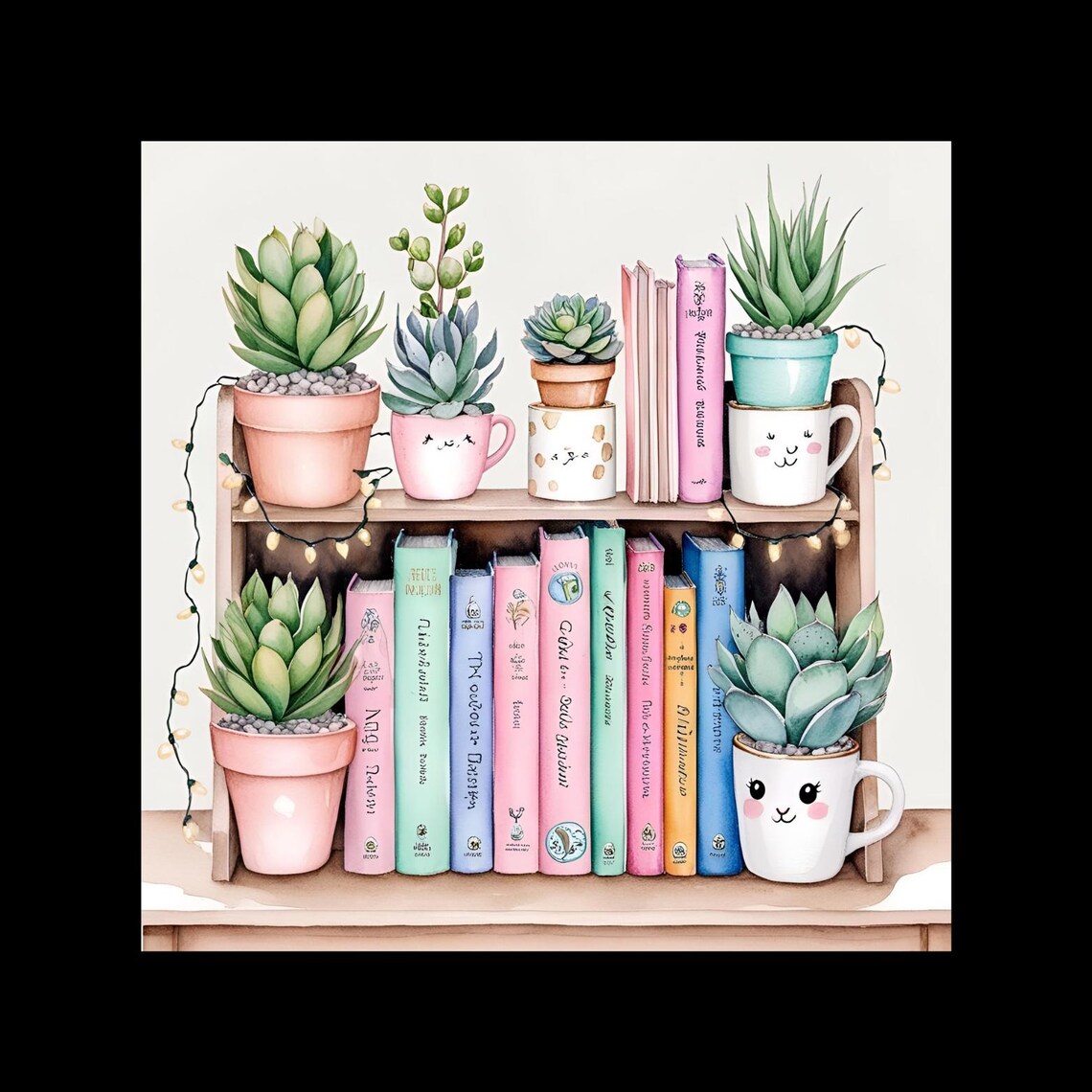 Watercolor Succulent Clipart, Botanical Clipart PNG Bundle , Succulent ...
