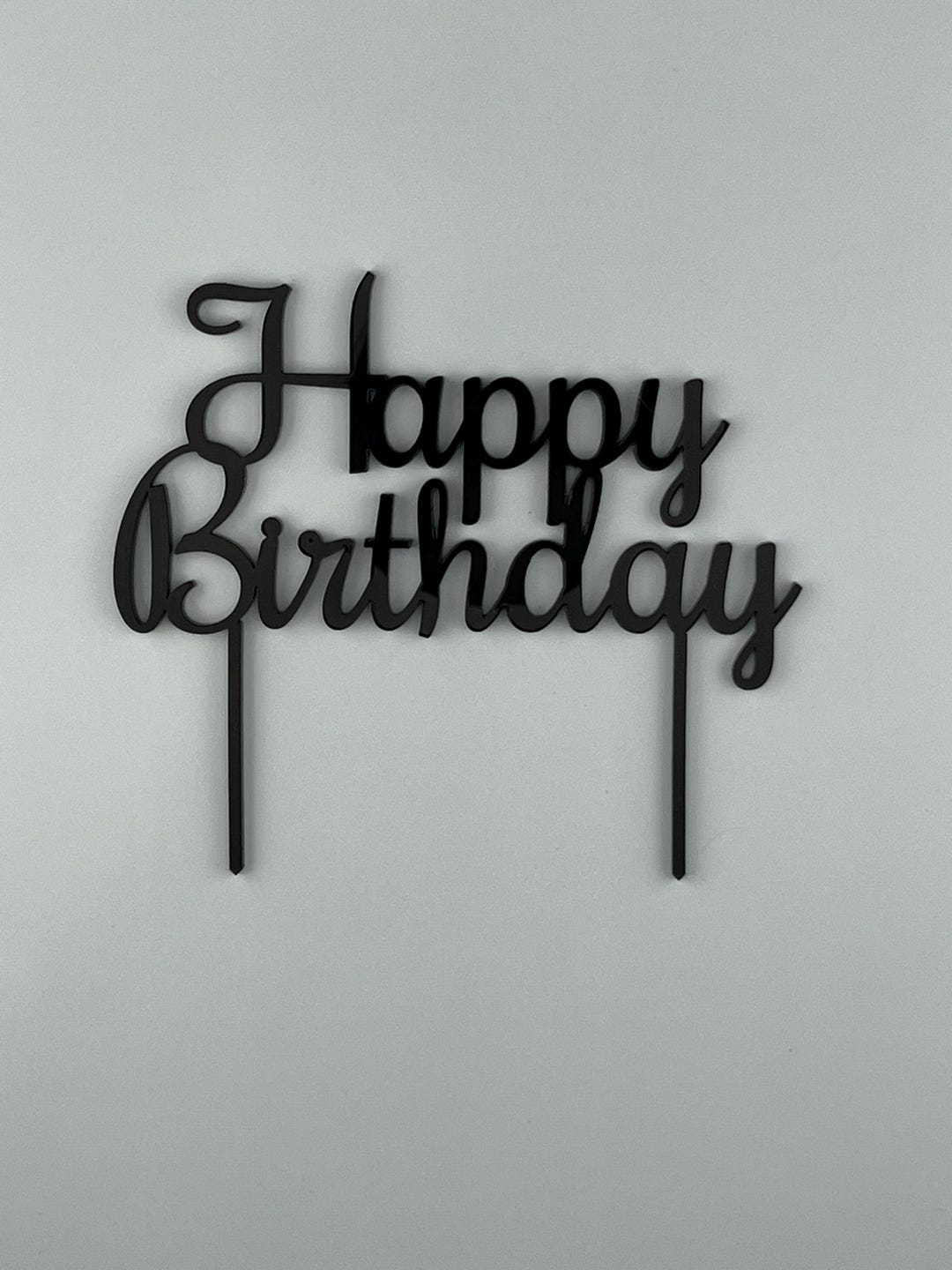 Happy Birthday Cake Topper, 3 Colors, Birthday Cake Topper, Cursive 5 ...
