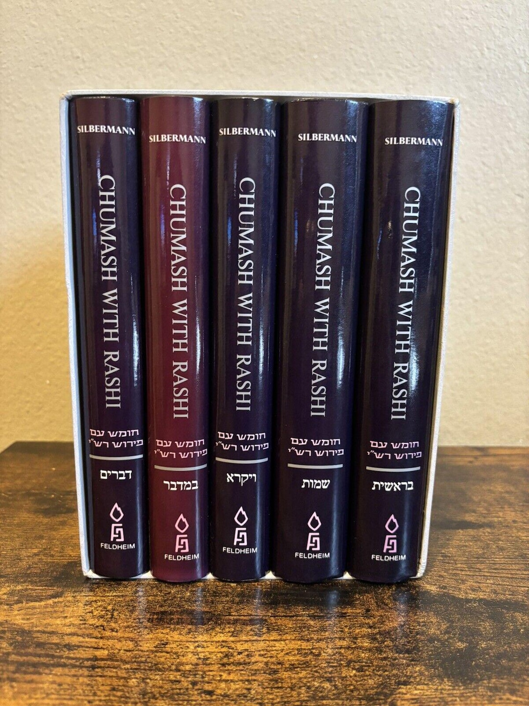 Chumash With Rashis Commentary 5 Book Set Rabbi Silberman Translated to ...