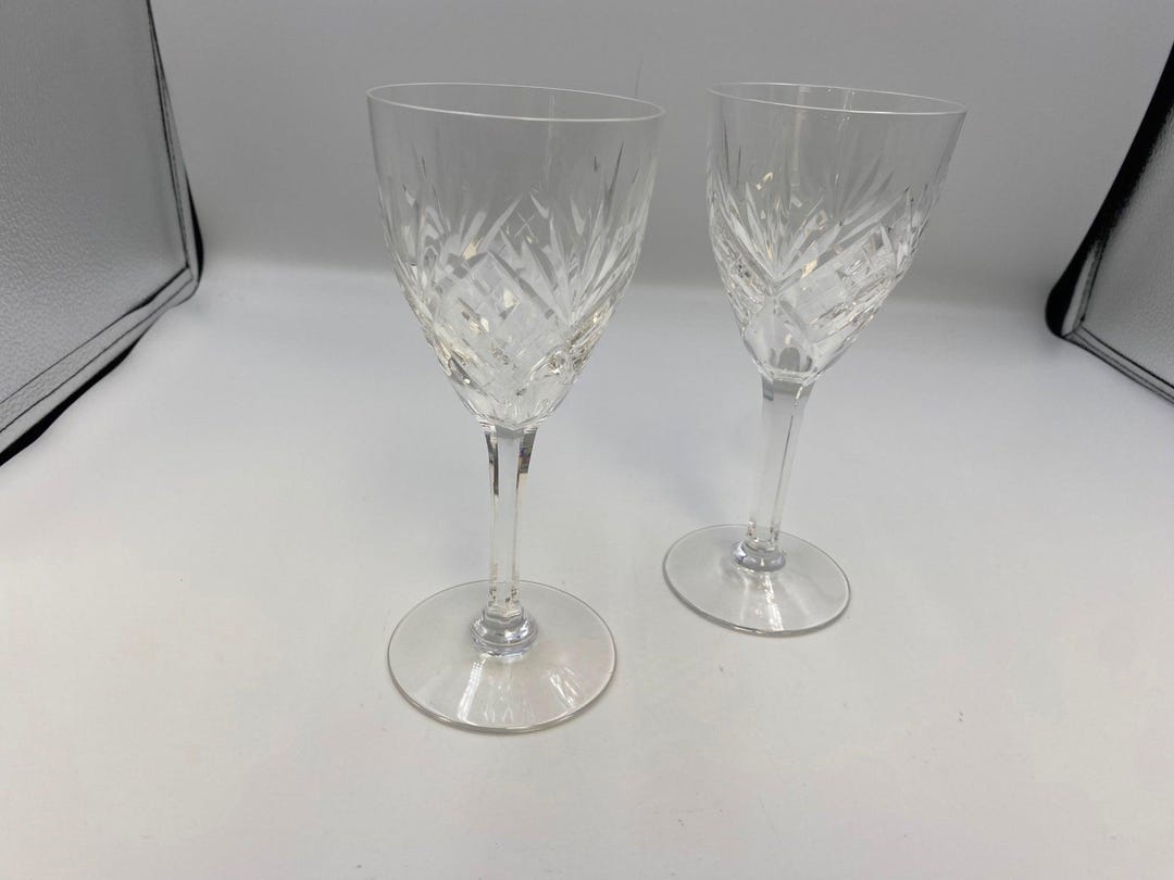 Pair of St. Louis Crystal CHANTILLY Burgundy Wine Glasses 7" X 3" - Etsy