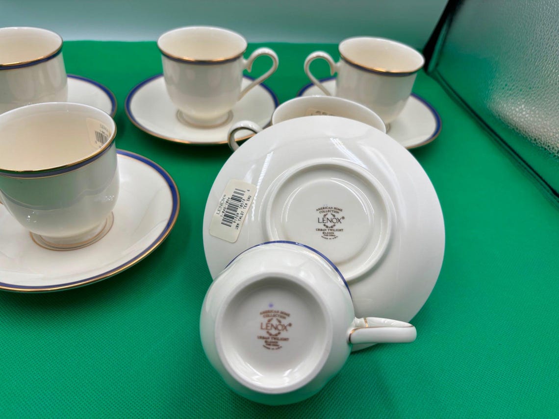 Set of 6 Lenox China URBAN TWILIGHT Cups & Saucers - Etsy