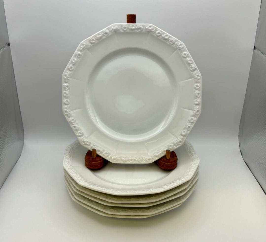 Set of 6 Rosenthal MARIA White 12 Sided Salad Plates Made in Germany - Etsy