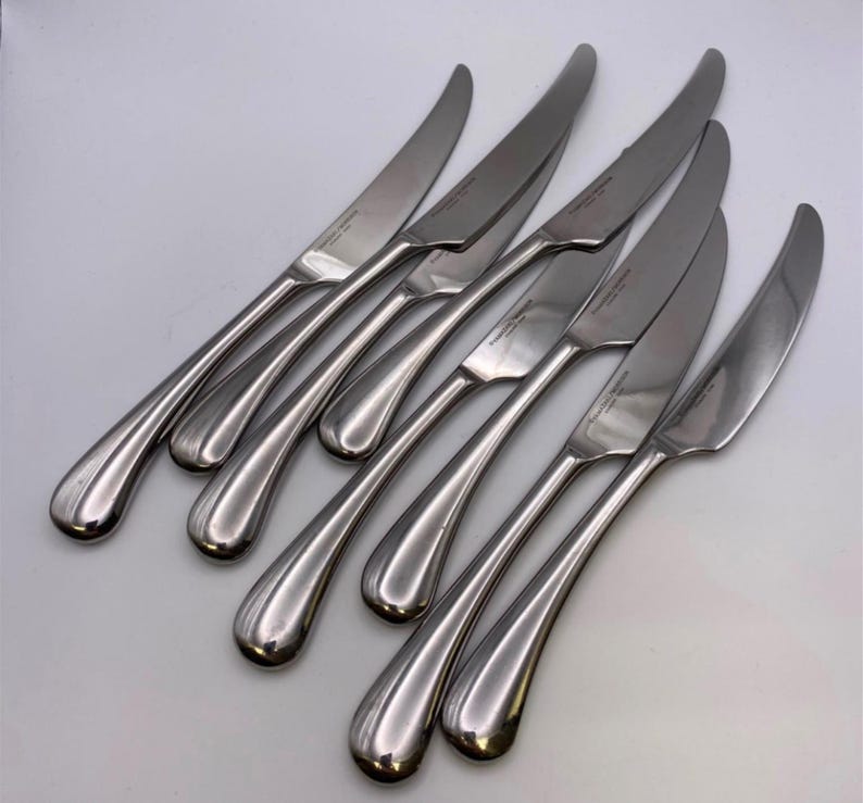 Yamazaki / Morrison Design Stainless Steel CHARADE Dinner Knives Set 8 ...