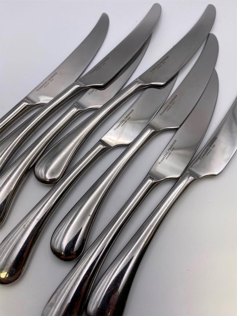 Yamazaki / Morrison Design Stainless Steel CHARADE Dinner Knives Set 8 ...