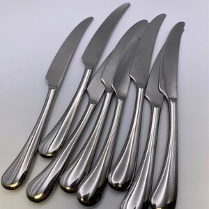Yamazaki / Morrison Design Stainless Steel CHARADE Dinner Knives Set 8 ...