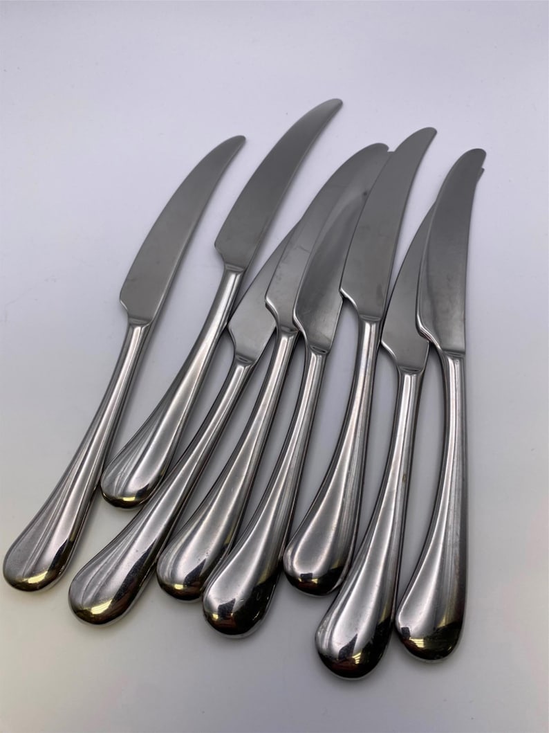 Yamazaki / Morrison Design Stainless Steel CHARADE Dinner Knives Set 8 ...