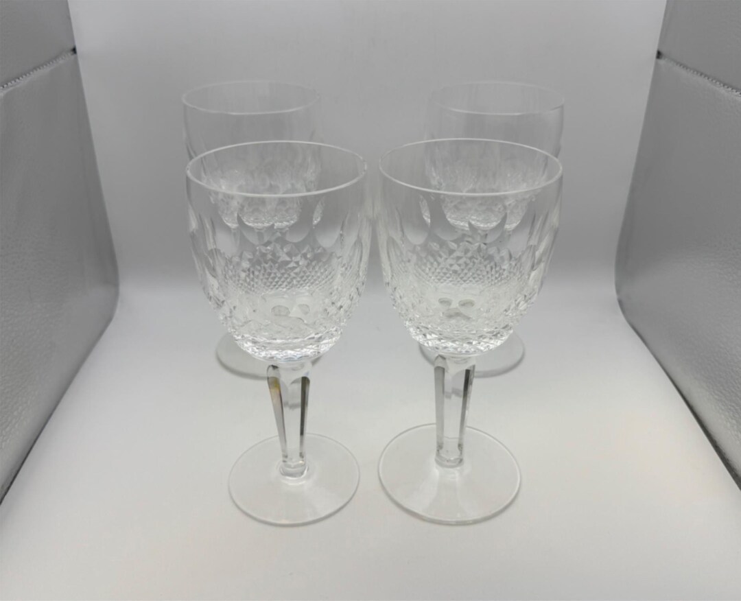 Set of 4 Waterford Crystal COLLEEN Tall Stem Water Goblets Glasses - Etsy