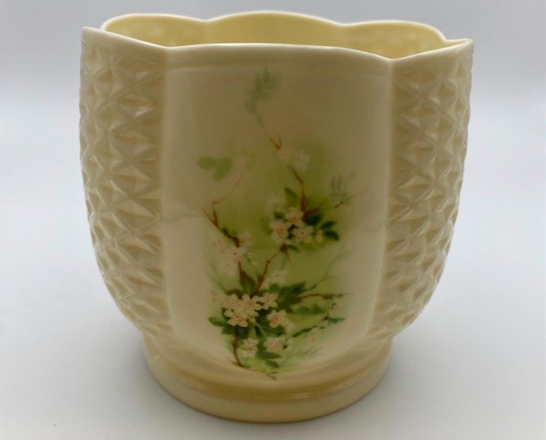 Irish Parian Donegal China Bunbeg Flower Pot - Etsy