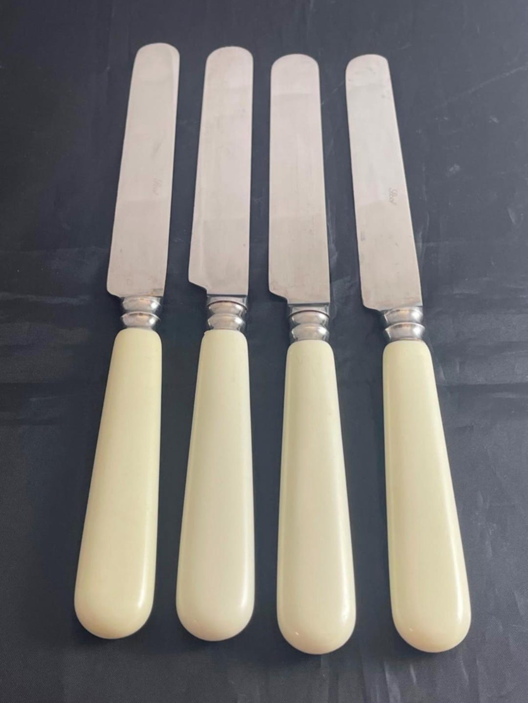 Set of 4 SCOF France CAMBRIDGE Ivory Stainless Dinner Knives - Etsy